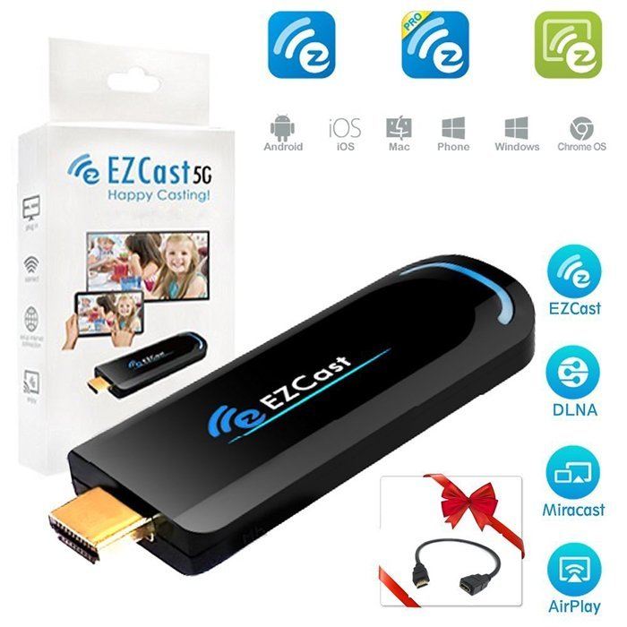 New 5Ghz version ez cast hdmi ezcast tv wireless miracast chromecast 5g ...