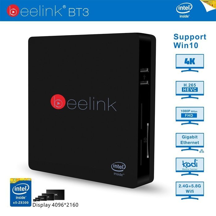 Beelink BT3 Windows 10 TV Box Intel Atom x5-Z8300 2GB/32GB Windows Box ...
