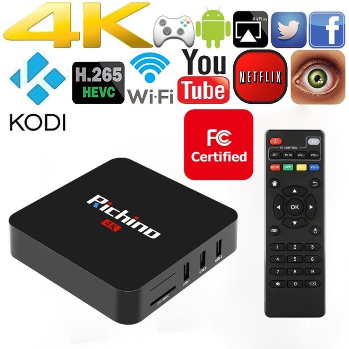 Richino TV BOX Unlocked Android Fully Loaded Kodi 1080P Amlogic S905 ...