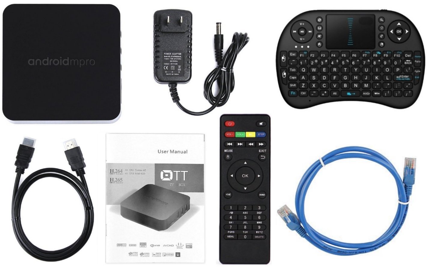 Kodi Android TV Box with Keyboard and Remote + Ethernet Cable – Stream ...