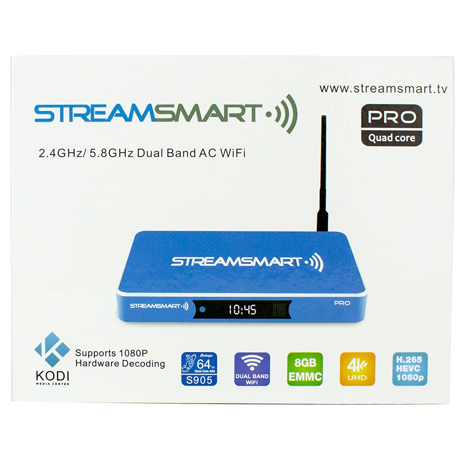 StreamSmart S5 Pro IPTV Android Streaming Media Player Quad Core 1080p ...