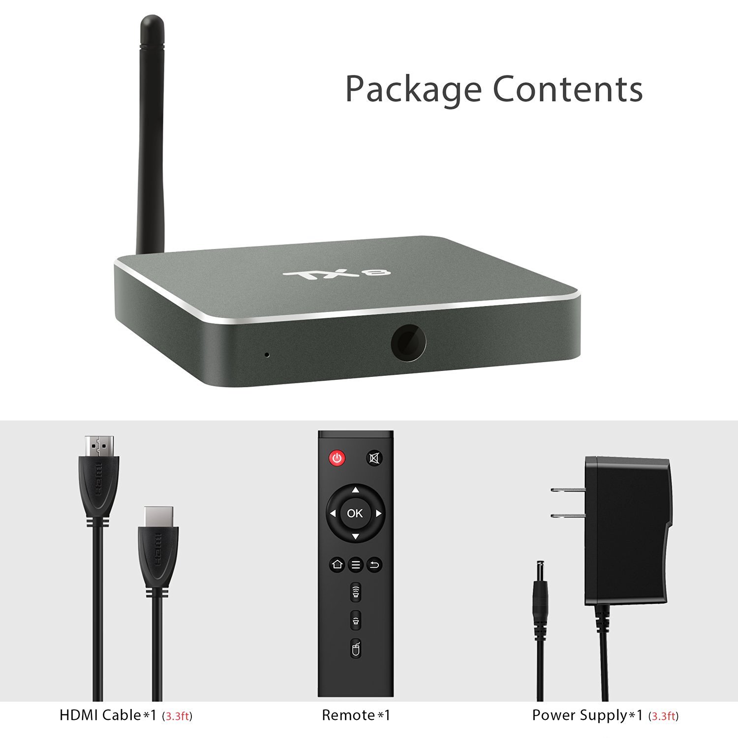 QacQoc TX8 Android 6.0 Amlogic S912 Octa-Core [2G DDR3/32G eMMC] Kodi 16.1 Dual Wifi 2.4G/5G AC ...