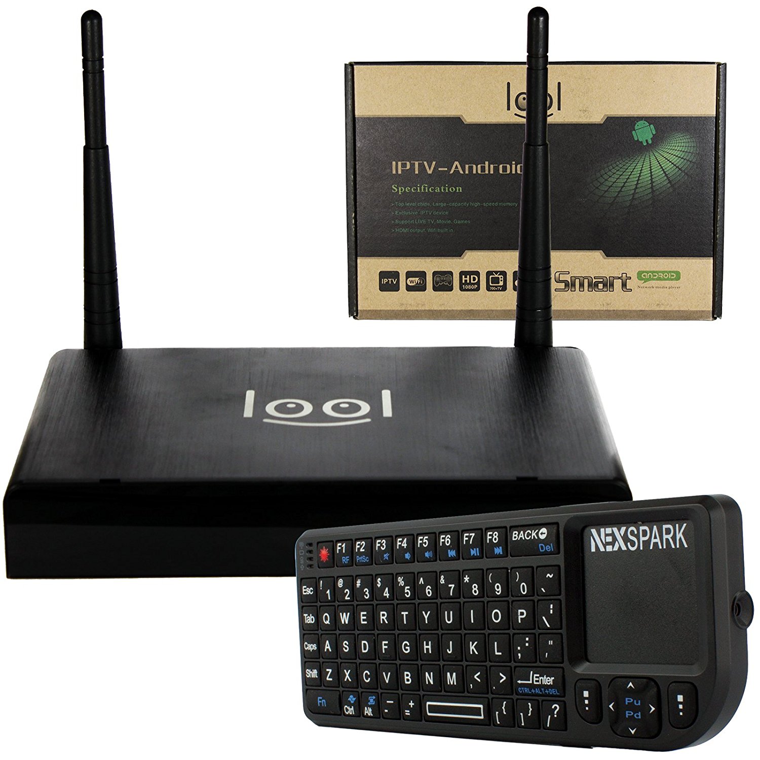 Loolbox Arabic IPTV Box + NEXspark Mira Ultra Mini Wireless Keyboard ...