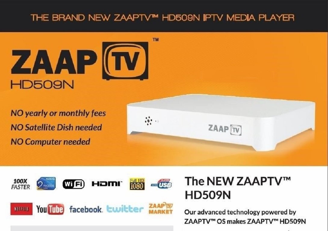 ZaapTV HD509N Full HD 1080 WebTV Player for Arabic, Turkish, Greek ...