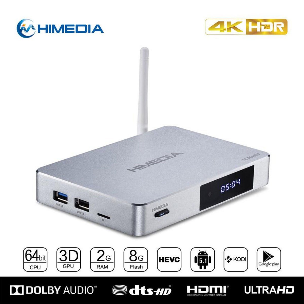 Himedia Q5 Pro Android 5.1 4K TV BOX Kodi Set Top Box Ultra HD Network ...
