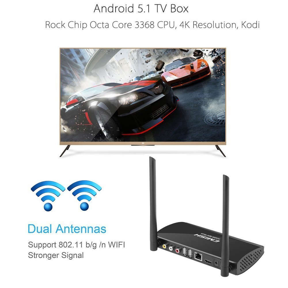 COOLEAD® [Free Wireless Mini keyboard] Quad Core Android 4.4 Full HD ...