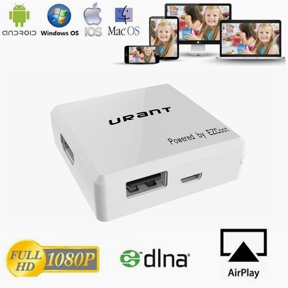 Urant Latest EZ FCC Cast 4 in 1 USB Digital AV Airplay Adapter Box TV ...