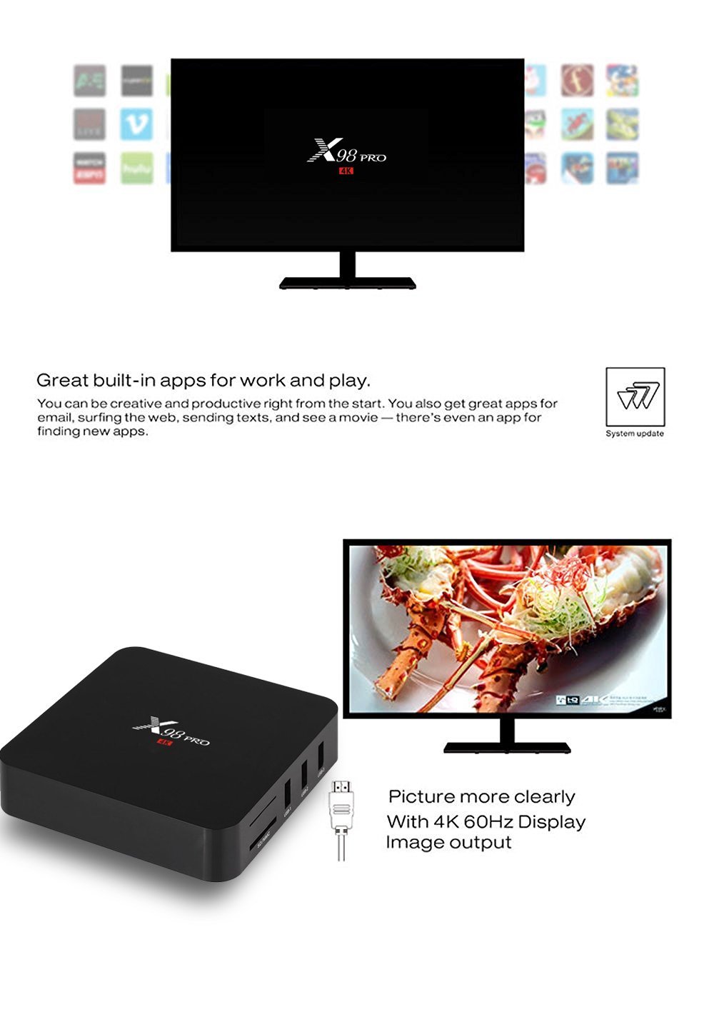 Greatever MX Pro Android TV Box Amlogic S905 Kodi Full Loaded Android 5 ...
