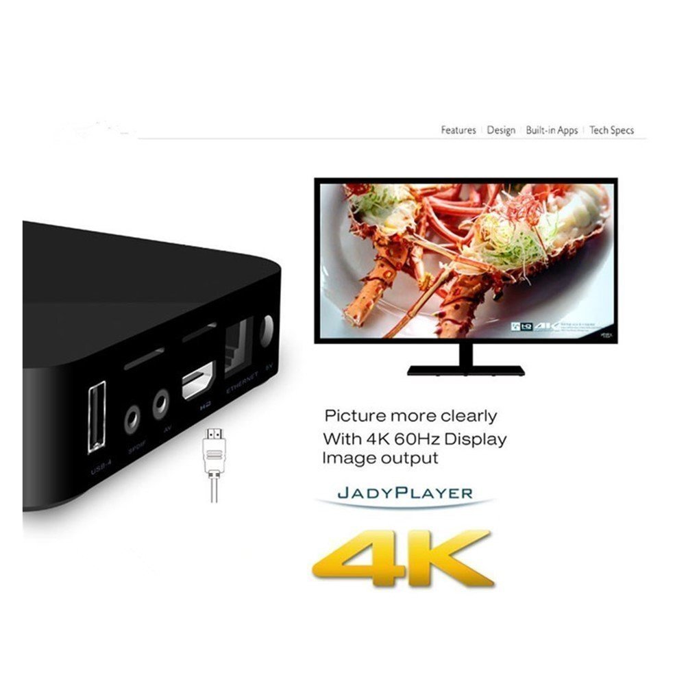 DIGOU® MXR 4K Quad Core Android 4.4 Tv Box with 1G / 8G Wifi Kodi 15.2 ...