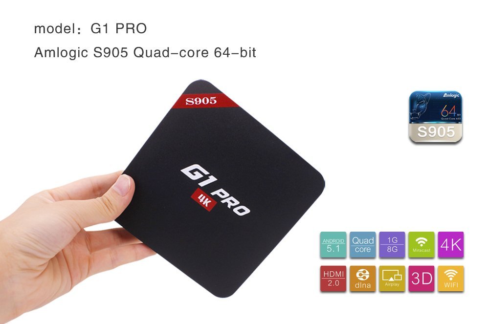 G1 PRO Amlogic S905 Android 5.1 Quad Core 64bits Smart Tv Box Support ...