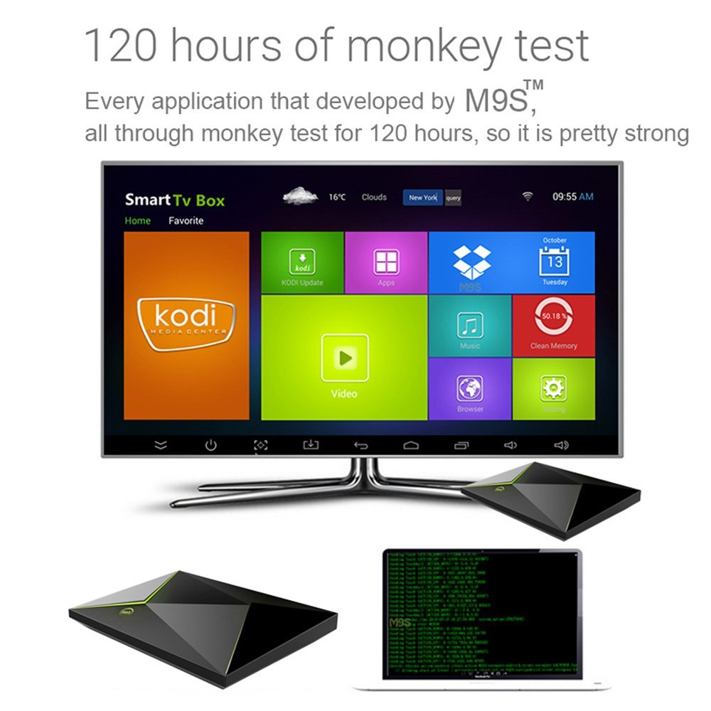 Docooler® M9S Smart Android 5.1 TV Box UHD 4K 2G / 16G Amlogic S905 ...