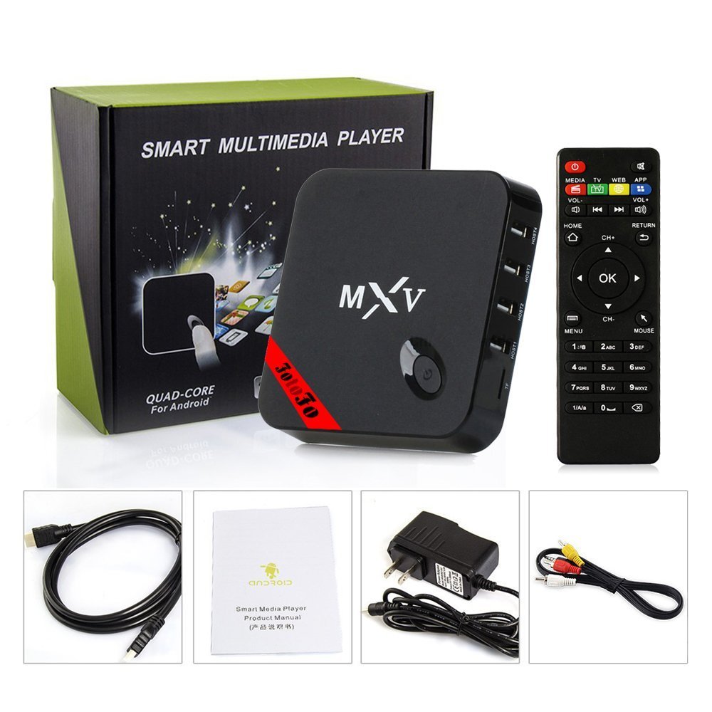 FotoFo MXV Smart TV Box with Amlogic S805 Quad Core 1.5 GHz CPU 1GB DDR3 8GB Nand Flash Android ...