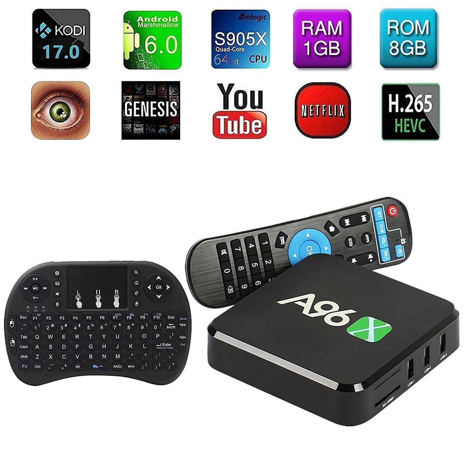 Refresh Your Life Newest A96X Smart TV Box Android 6.0 Full Loaded Add ...
