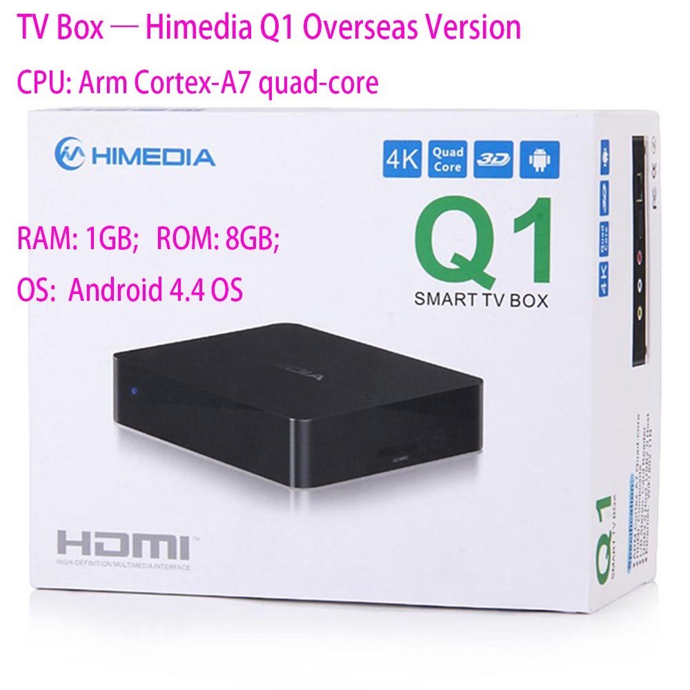 2016 HiMedia Q1 Smart TV Box Quad Core 3D 4K Ultra HD Android TV Box ...
