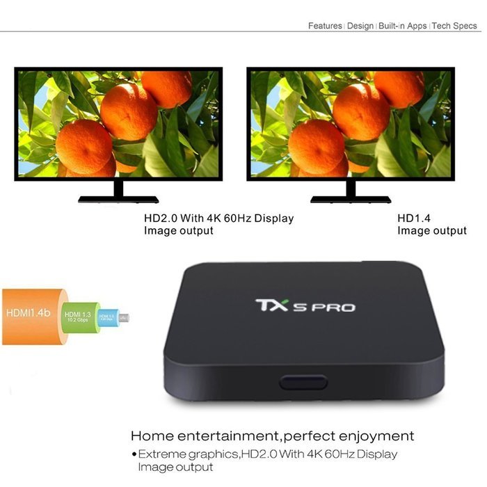 Henscoqi TX3 Pro Smart TV Box Amlogic S905X Android 6.0 Marshmallow TV ...