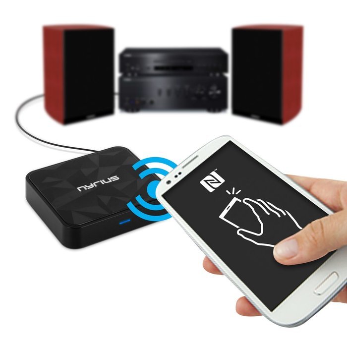 Nyrius Songo Tap Wireless Bluetooth aptX NFC Music Receiver for ...