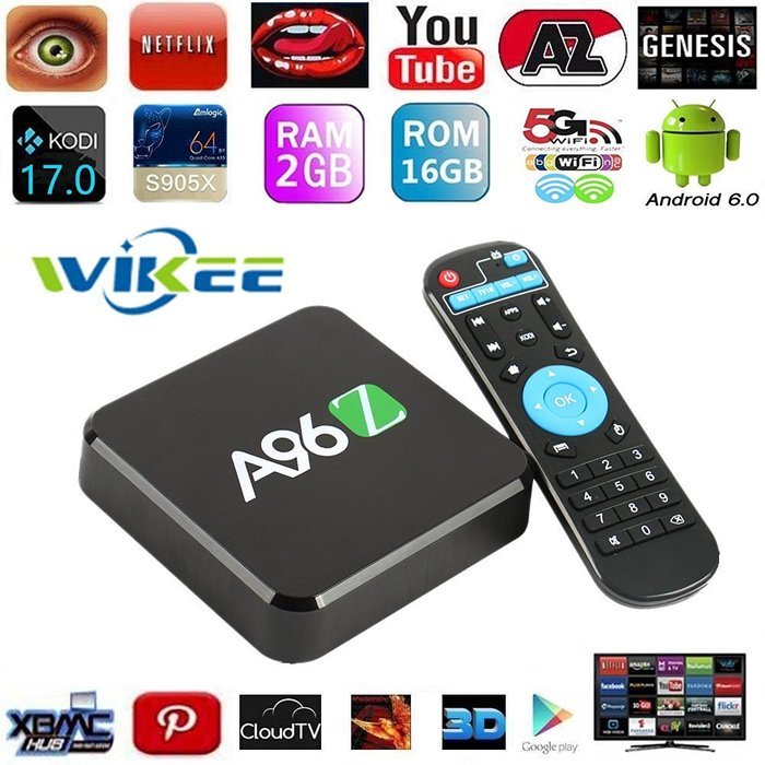 [2017 Latest TV Box ]WIIKEE A96Z KODI 17.0 Fully Loaded Android TV BOX ...