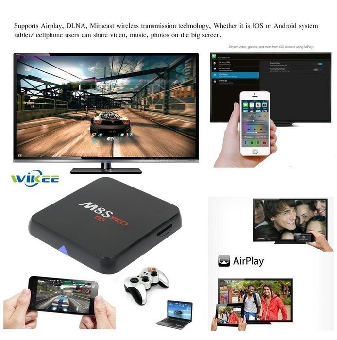 [Free Wireless Mini Keyboard] WIIKEE M8S Pro Amlogic S812 Pre-installed ...