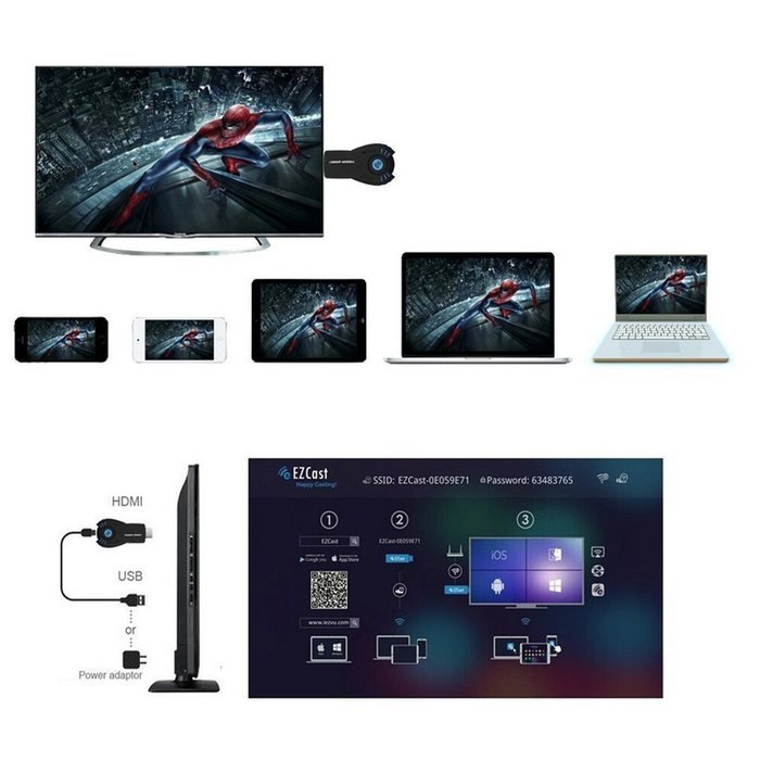 Smart Tv Display Mirroring Miracast Hdmi Smart Tv Dongle All Share ...