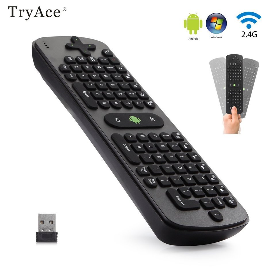 TryAce® 2.4G Portable Mini Wireless Remote Keyboard Mouse PC HTPC IPTV ...