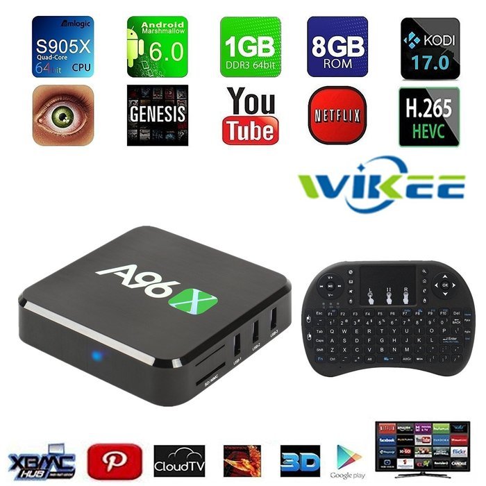 [2017 Free Wireless Mini Keyboard]WIIKEE A96X Android TV Box with KODI ...