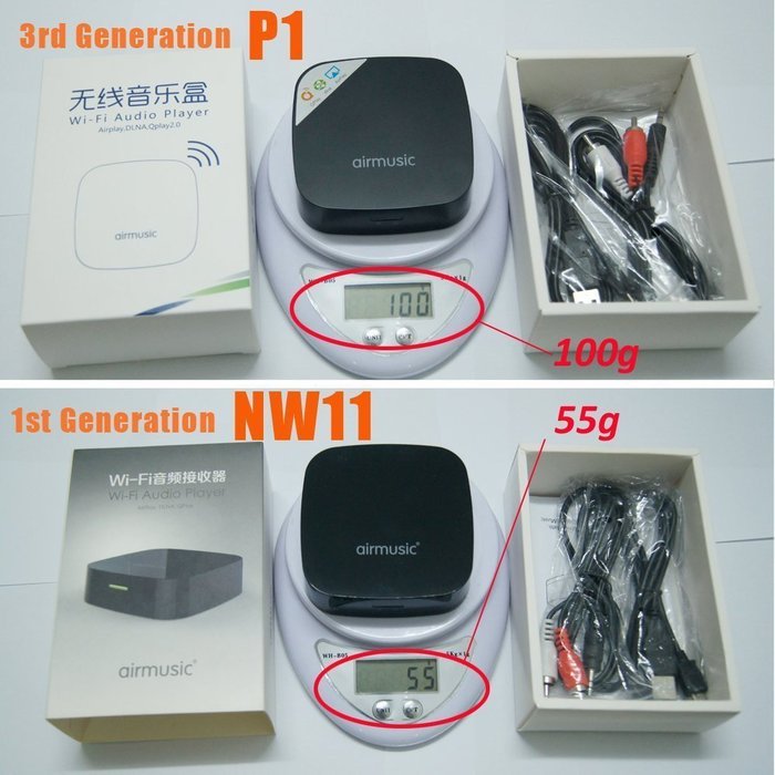 Weekweed—3rd Generation Wi-Fi Audio Receiver Airmusic P1- AIRPLAY+DNLA ...