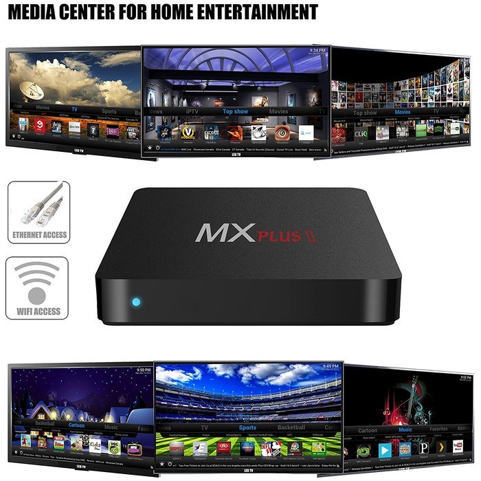 Streaming Media Player YuRen MXPlusII Quad Core KODI Fully Loaded ...