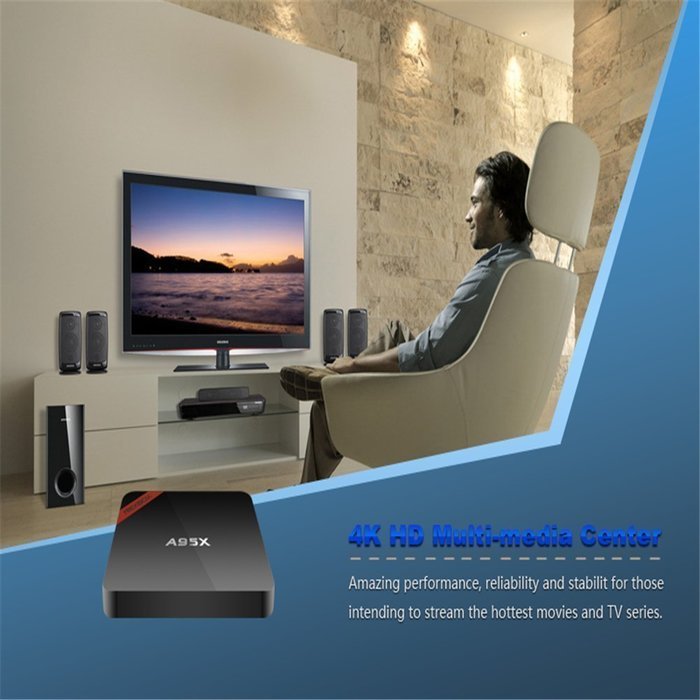 Evangel Android 6.0 4K TV Box A95X Amlogic S905X Quad core Cortex A53 2 ...