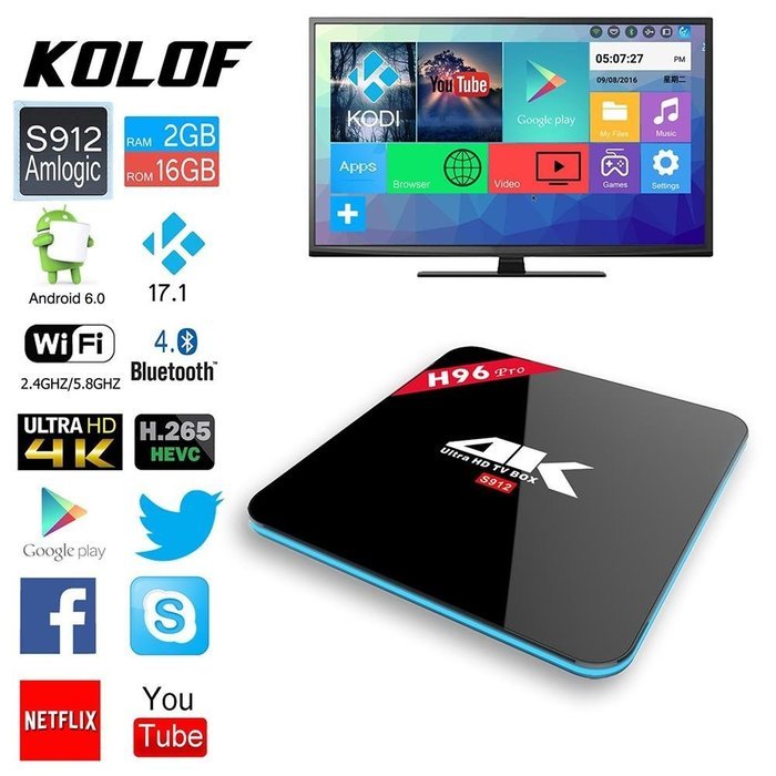 [Latest Version] HONGYU Amlogic S912 Octa Core H96 PRO Android 6.0 TV ...