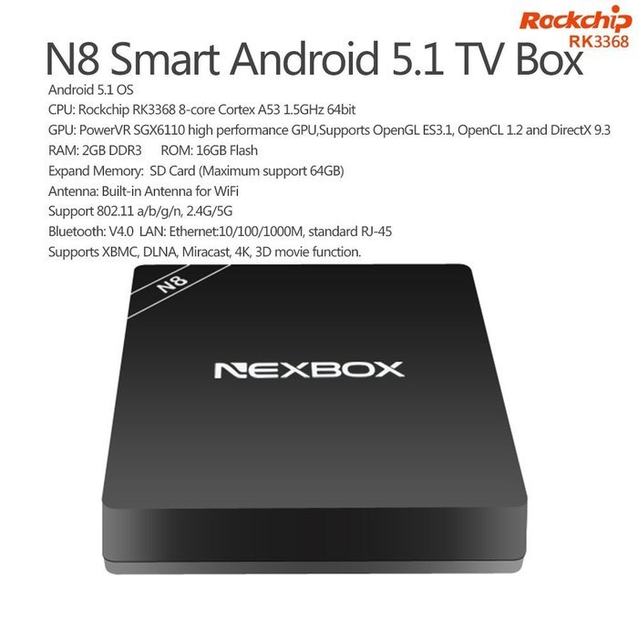Vipwind NEXBOX N8 Smart Android TV Box Octa Core XBMC 4K Android5.1 2G ...