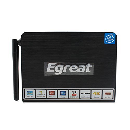 Egreat i6 Wintel Mini PC Windows 8.1 Intel Z3735F TV BOX Smart TV ...