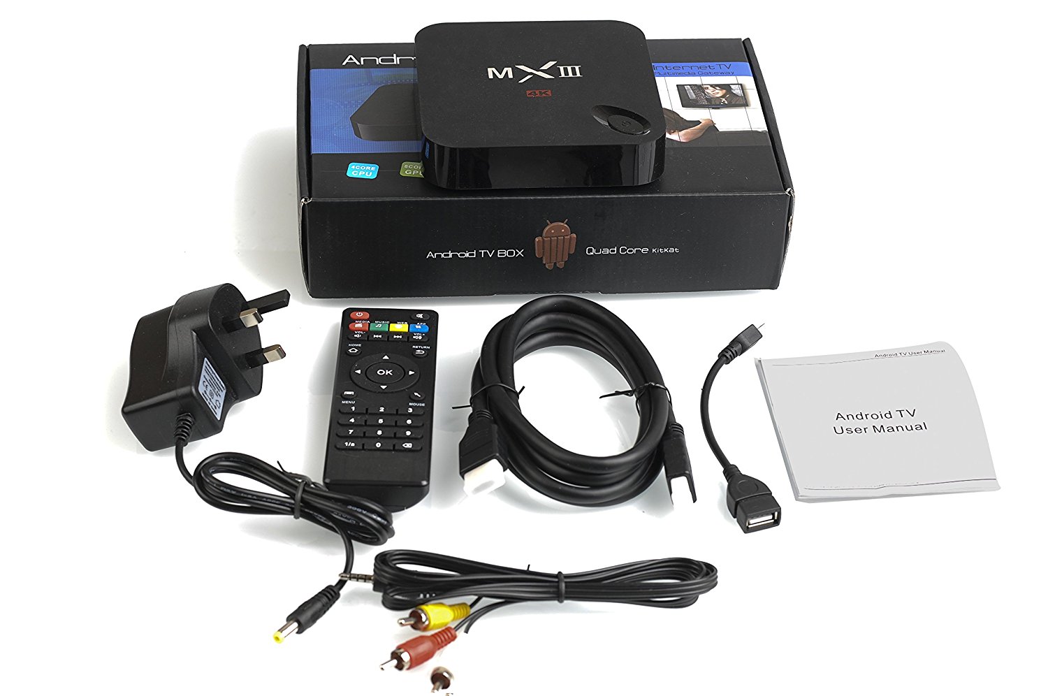 RealVision®MXIII Smart Tv BOX Android Support Airplay Miracast Fly Air ...