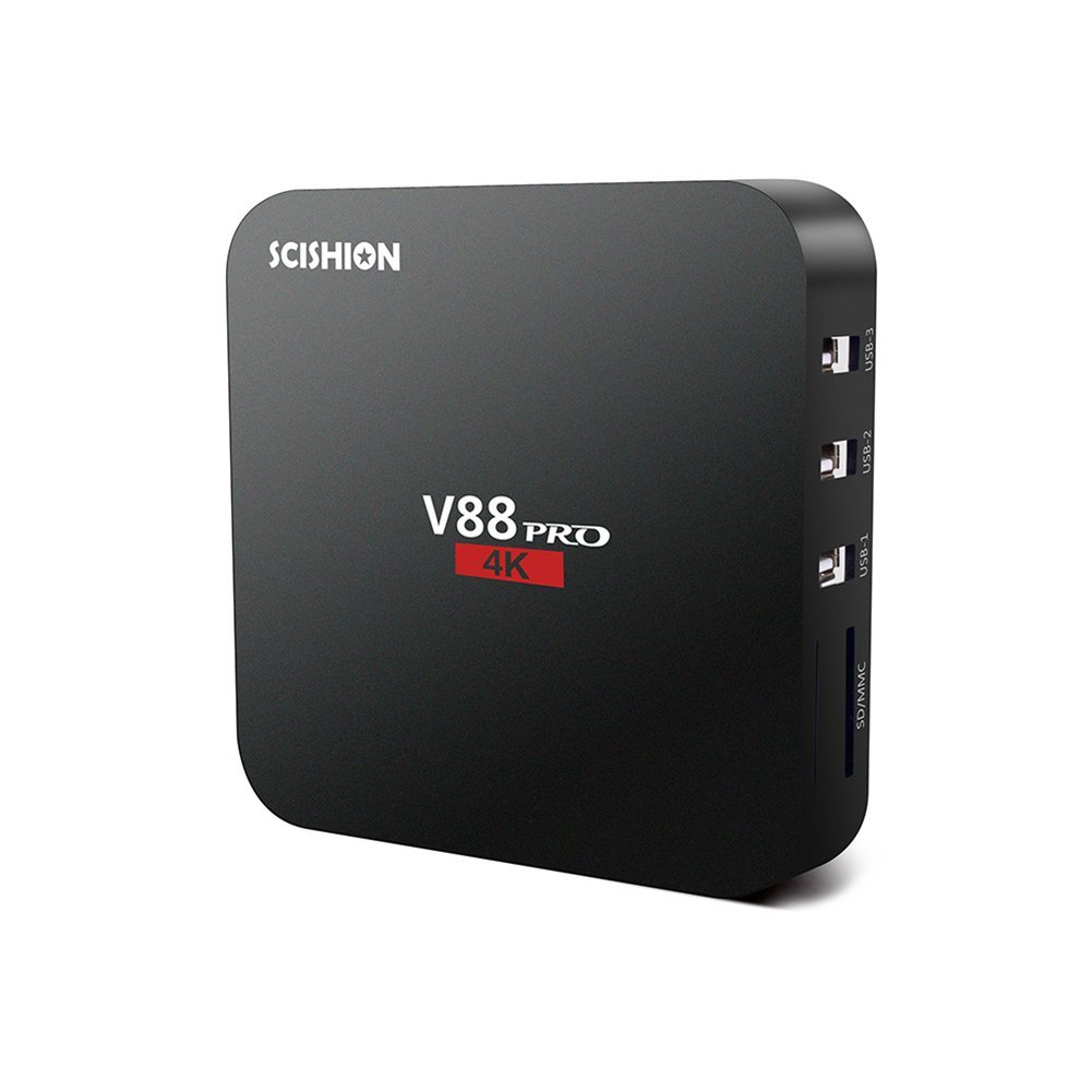 V88 PRO TV Box Smart Multimedia Player Android 6.0 OS Quad-Core Amlogic ...