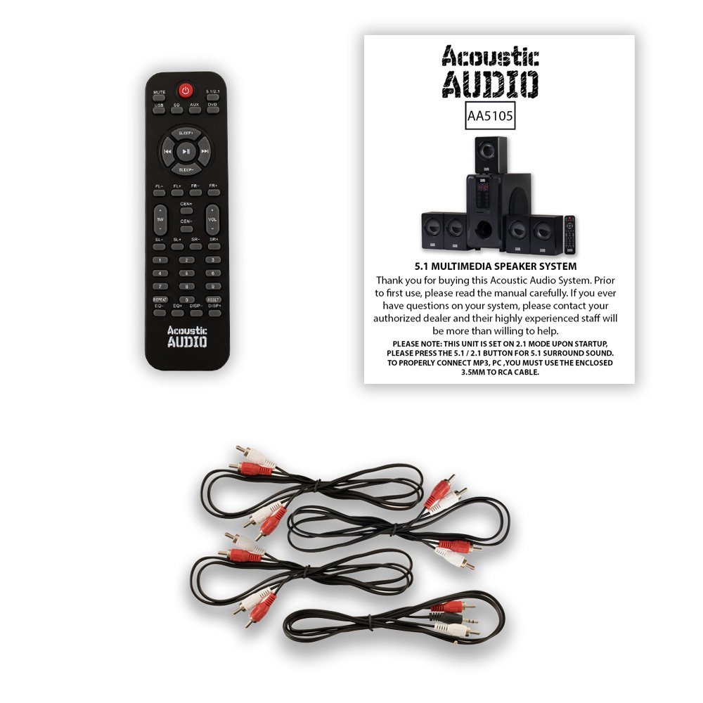 Acoustic Audio AA5105 5.1 Surround Sound Home Entertainment System N4 ...