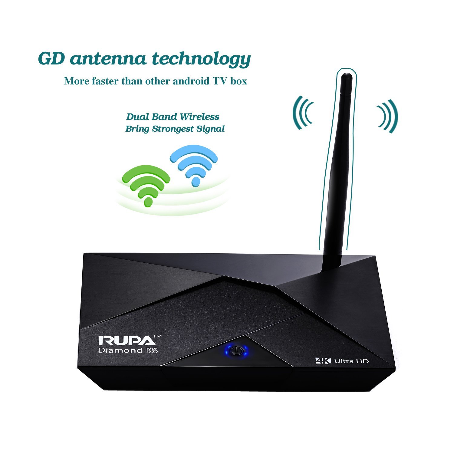 RUPA R8 Android TV Box RK3368 Octa Core 2G/16G HD 4K Original TV Box ...