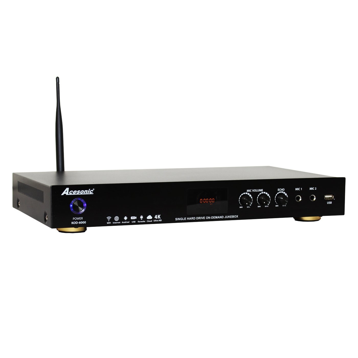 Acesonic KOD-6000 Hard Drive Multimedia Karaoke 4K UHD h.265 Player N2 ...