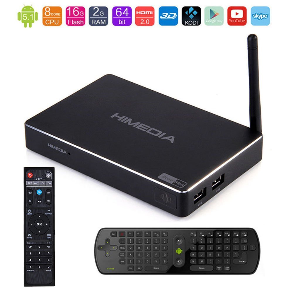 HIMEDIA H8 Octa-Core Chips 64Bit CPU Android 5.1 TV Box 2GB 16GB 3D BD ...