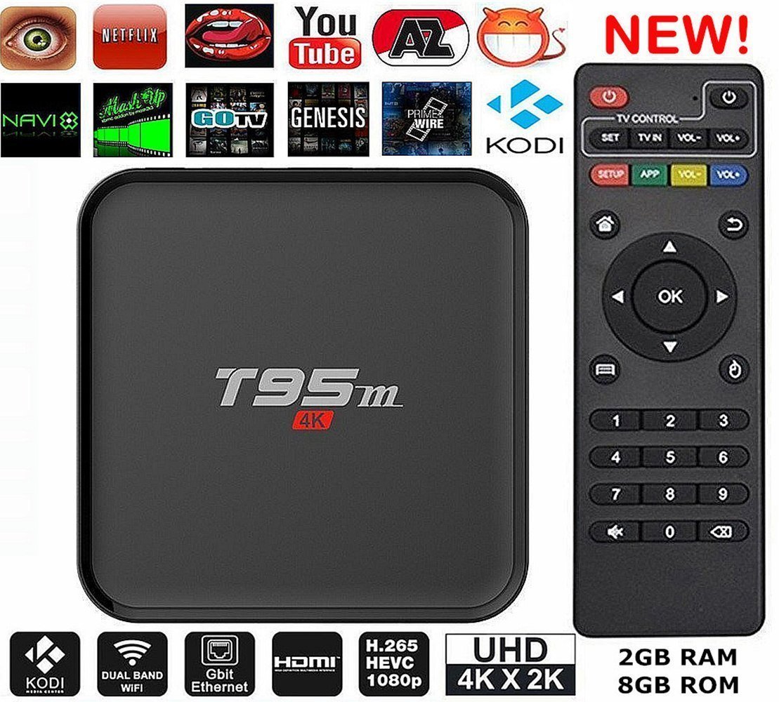 T95M 4K 1G/8G Android 5.1 Lollipop OS Amlogic S905 Kodi 16.0 XBMC Pre-installed Full Loaded ...