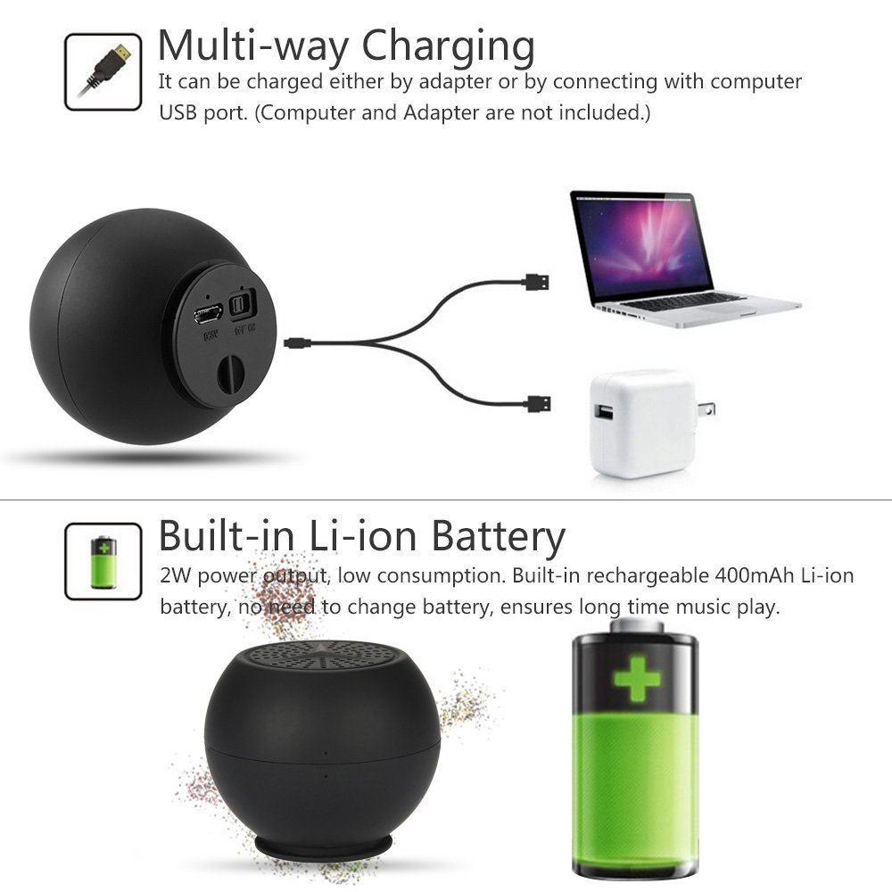 Andoer BT-01 Outdoor Bluetooth Speaker Portable Sound Box Black for ...