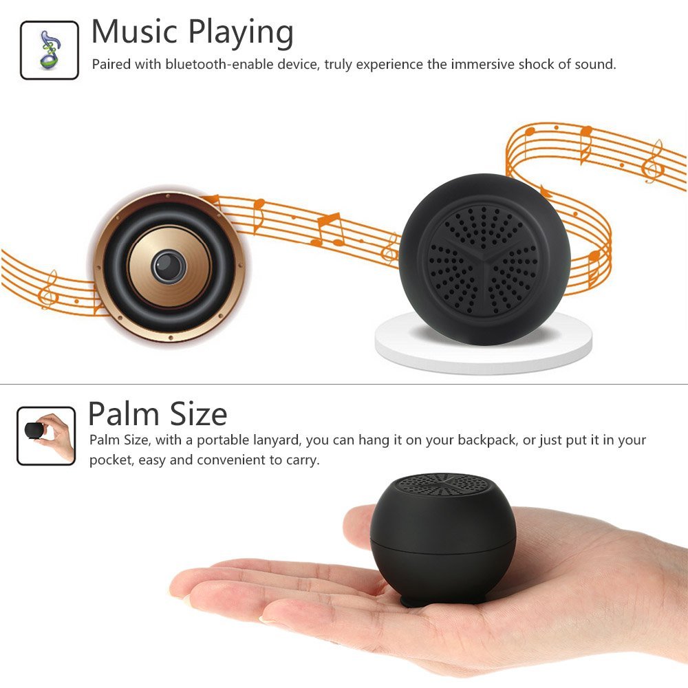 Andoer BT-01 Outdoor Bluetooth Speaker Portable Sound Box Black for ...