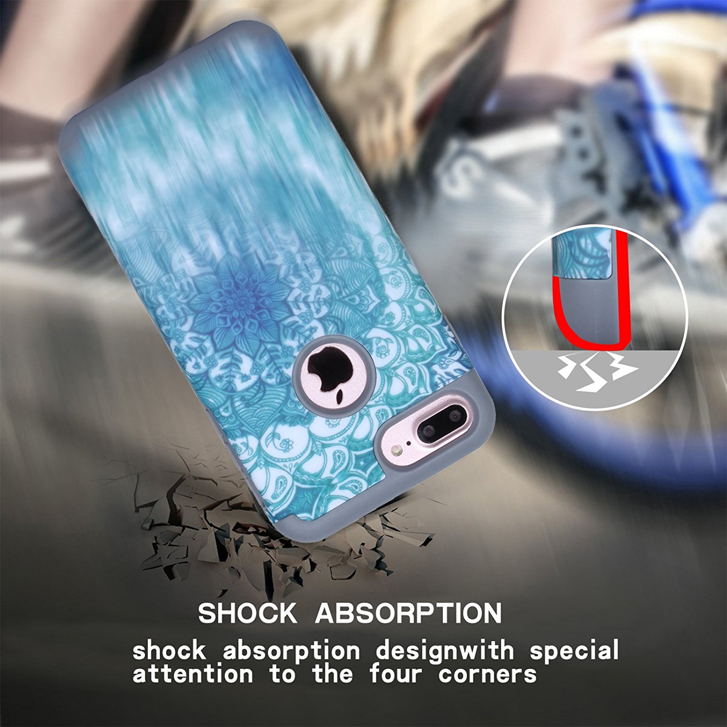 IPhone 7 Plus Cover Case,SAVYOU Orchid Design Dual Layer Case With ...