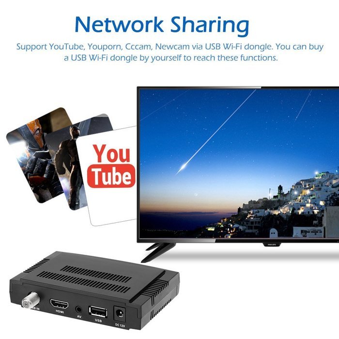 Vipwind FREESAT V7 1080P DVB-S2 TV Box Receiver Digital Video ...