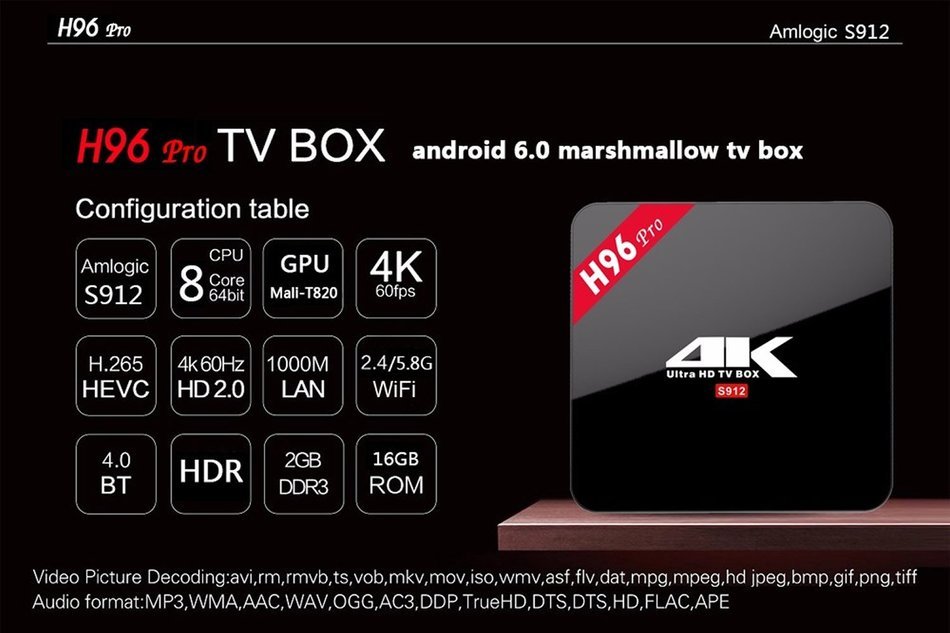 H96 PRO ANDROID TV BOX - S912 OCTA CORE- FULLY LOADED UNLOCKED WITH ...