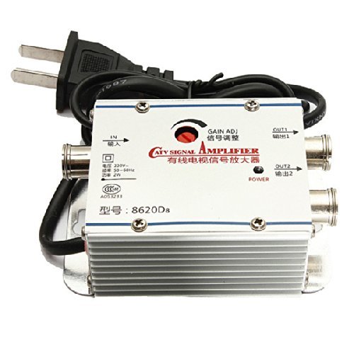 ANDROSET 2 Way TV VCR Signal Booster Cable Antenna Broadband AMP ...