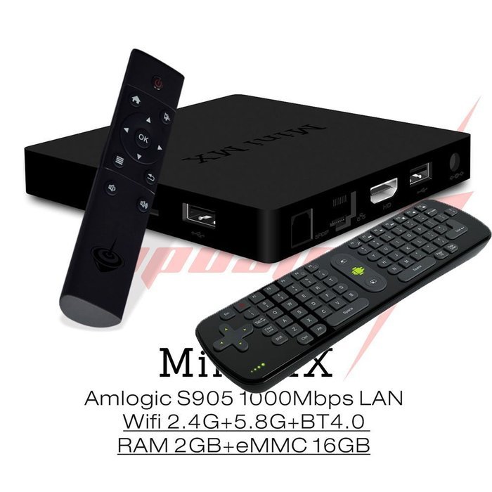 RiSheng Mini MX Smart TV Box 1000M LAN Amlogic S905 Quad Core Android 5 ...