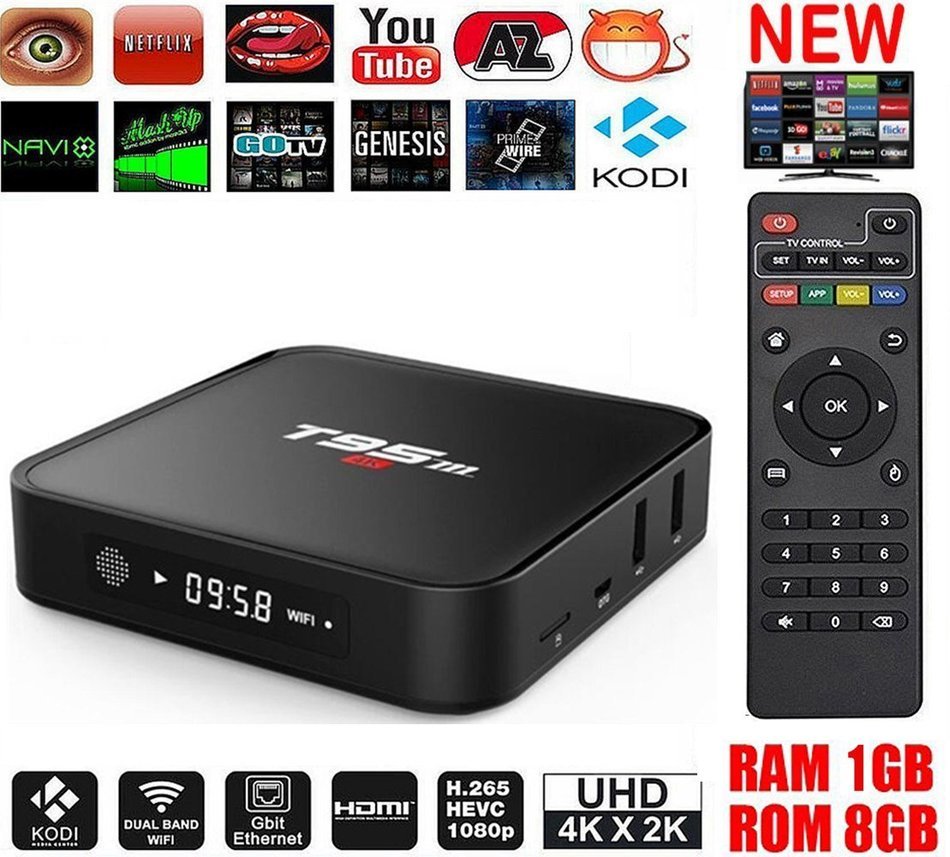 [Latest Version] HONGYU T95M 4K 1G/8G Android 5.1 Lollipop Smart TV Box ...