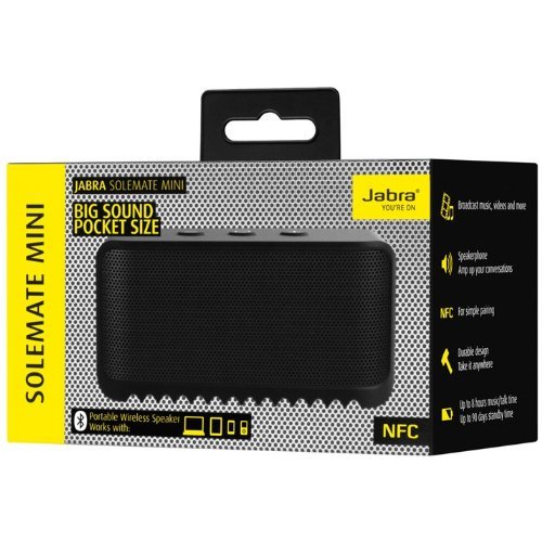 Jabra SOLEMATE MINI Wireless Bluetooth Portable Speaker - Black N6 free ...