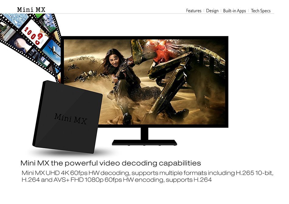 DIAOTEC(TM) Mini MX Android TV Box, Amlogic S905 CPU Cortex-A53, Mali ...