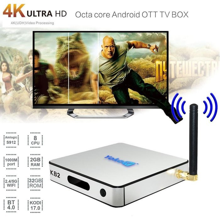 FTXJ KB2 Android 6.0 Smart TV Box WIFI BT4.0 Amlogic S912 Octa Core ...