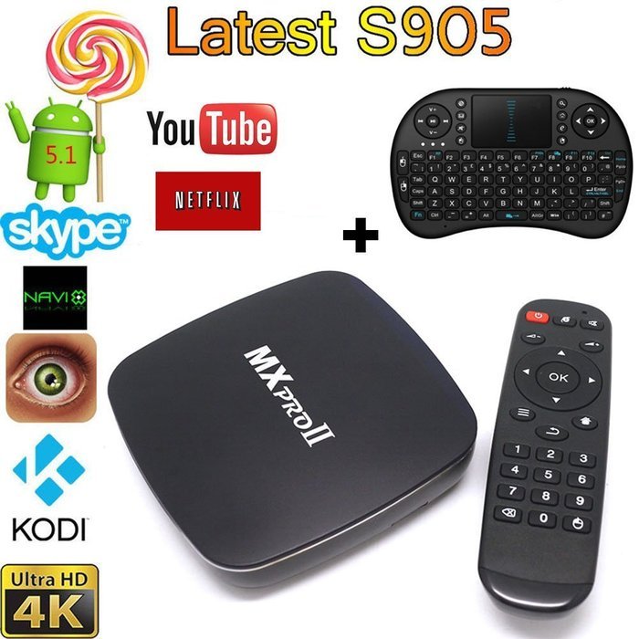 Soogoo MX pro II Android TV Box Amlogic S905 Quad Core Kodi Android 5.1 ...